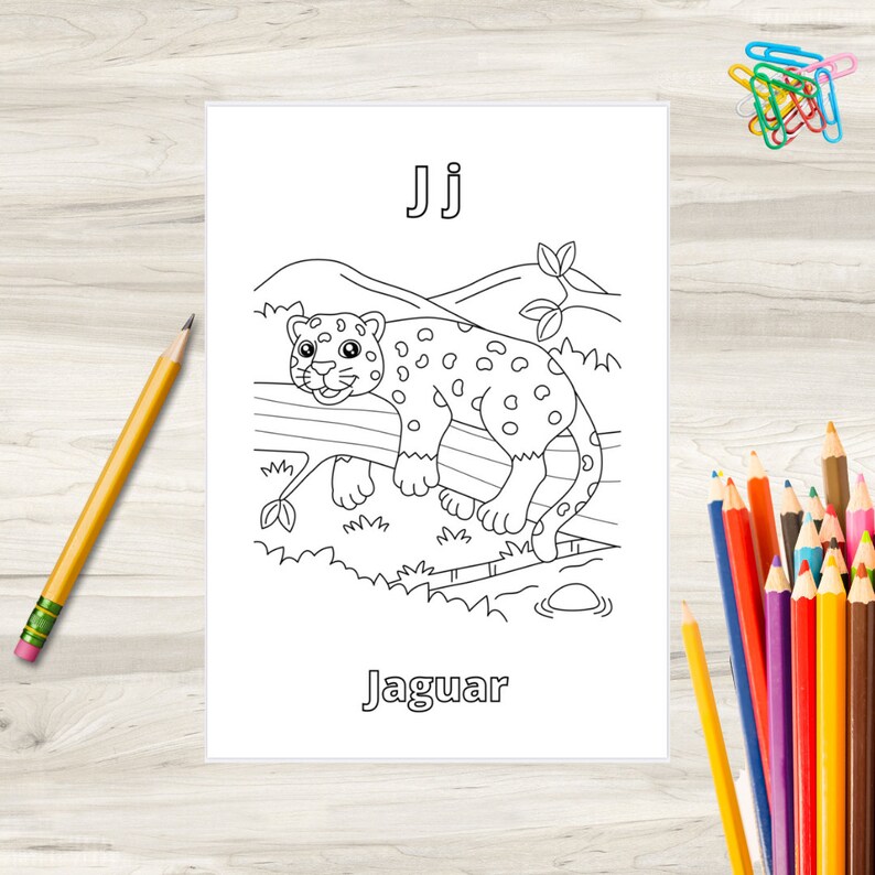 Animal Alphabet Coloring Pages in French to Download and Print. - Etsy