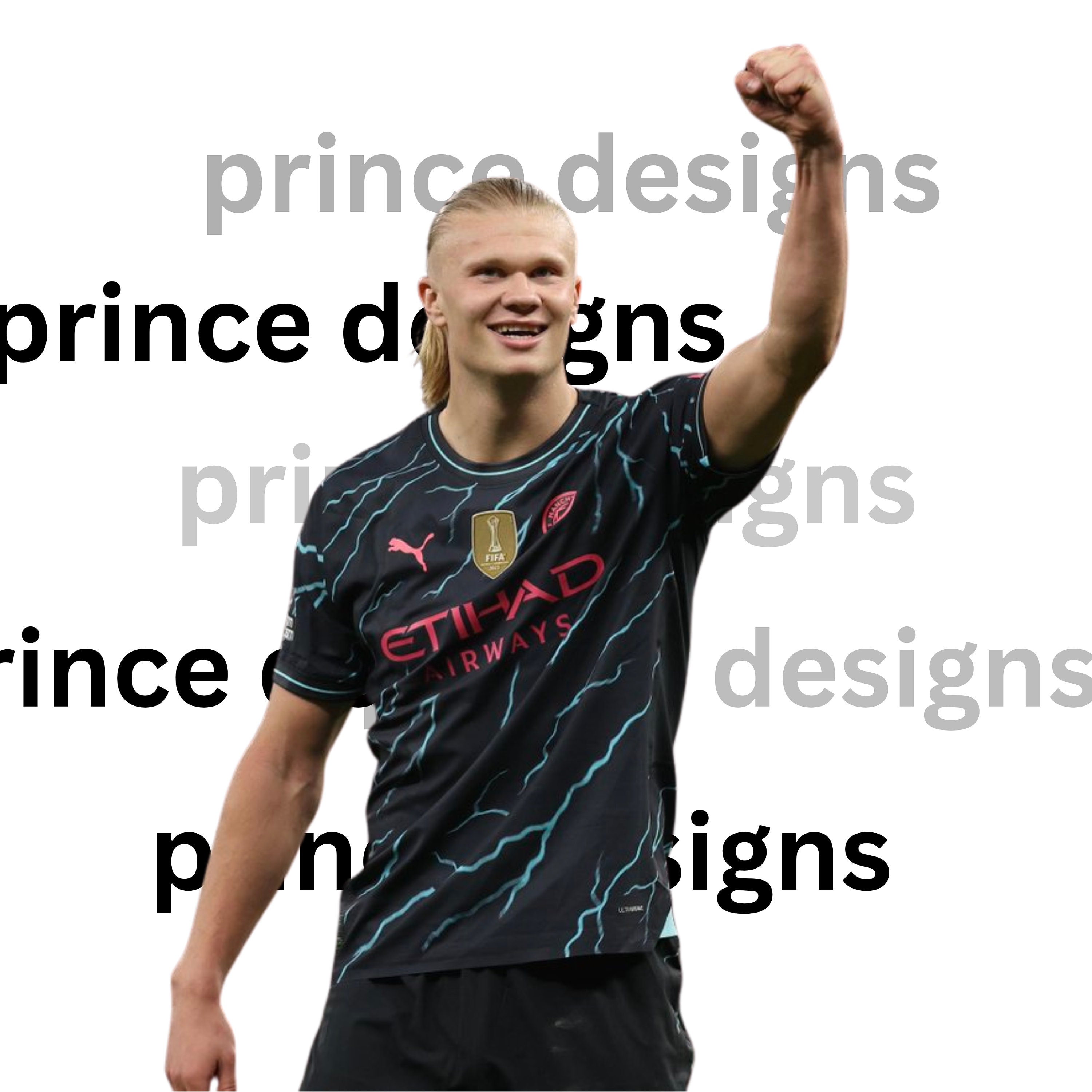 Erling Haaland SVG Bundle: 7 Digital Clipart & PNG Soccer Star Graphics ...