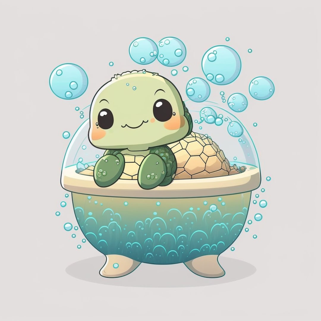 Smiling Baby Turtle Bath Time 7 - Etsy