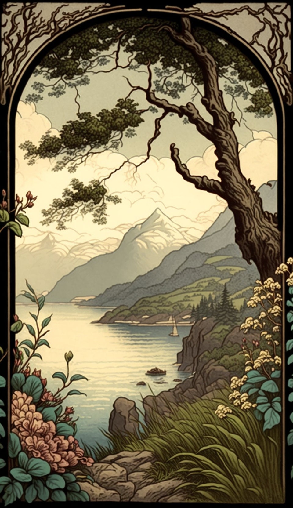 Nouveau Landscape 4 - Etsy
