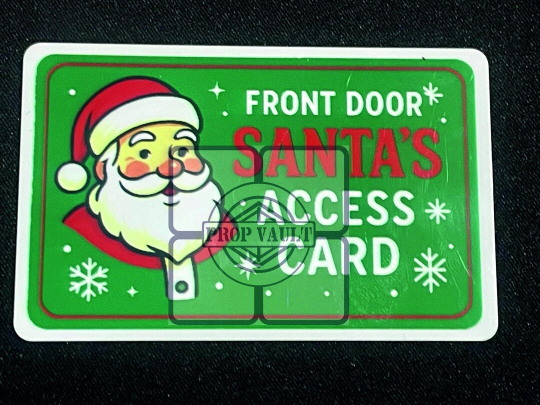 Santa's Front Door Access Magic Key Card Christmas Ornament ...