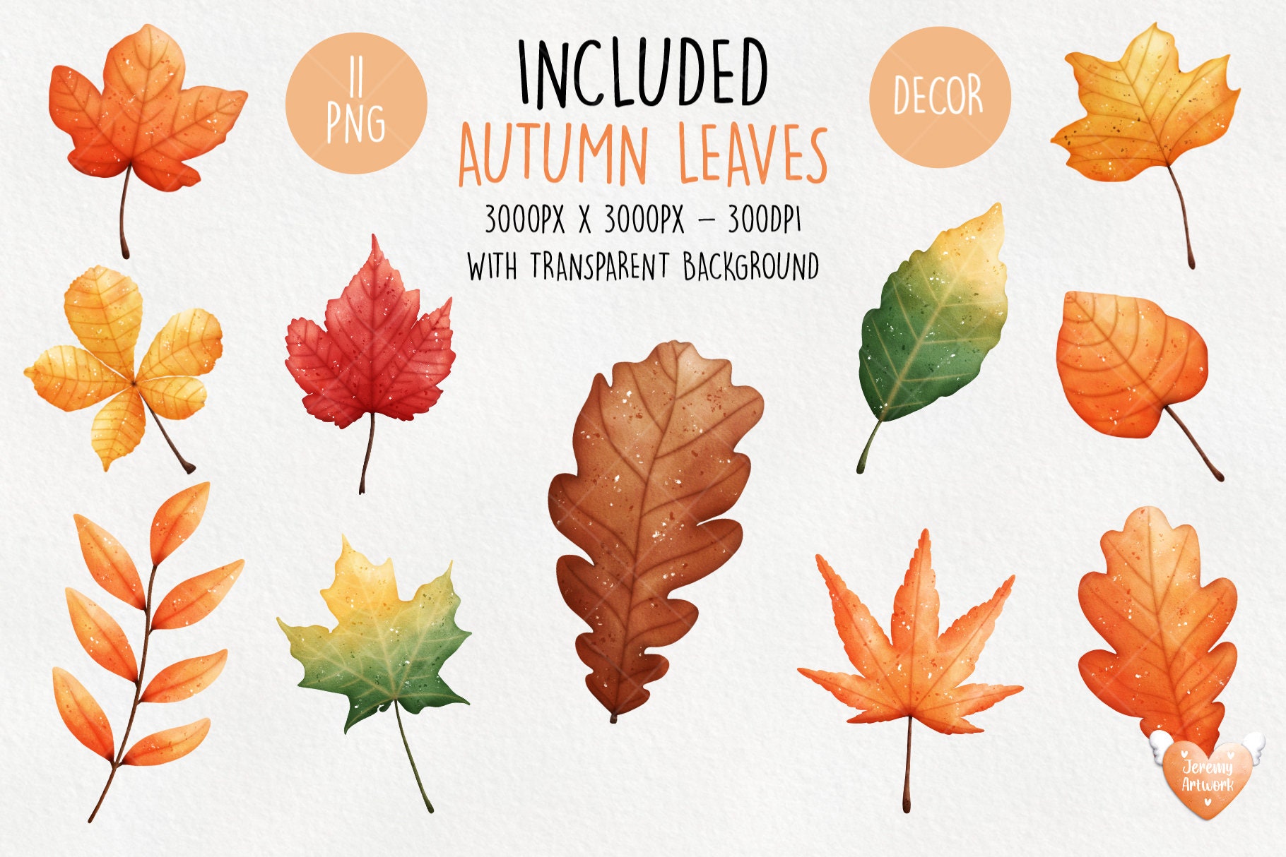 Autumn Watercolor Clipart Fall Watercolor Clipart Autumn - Etsy