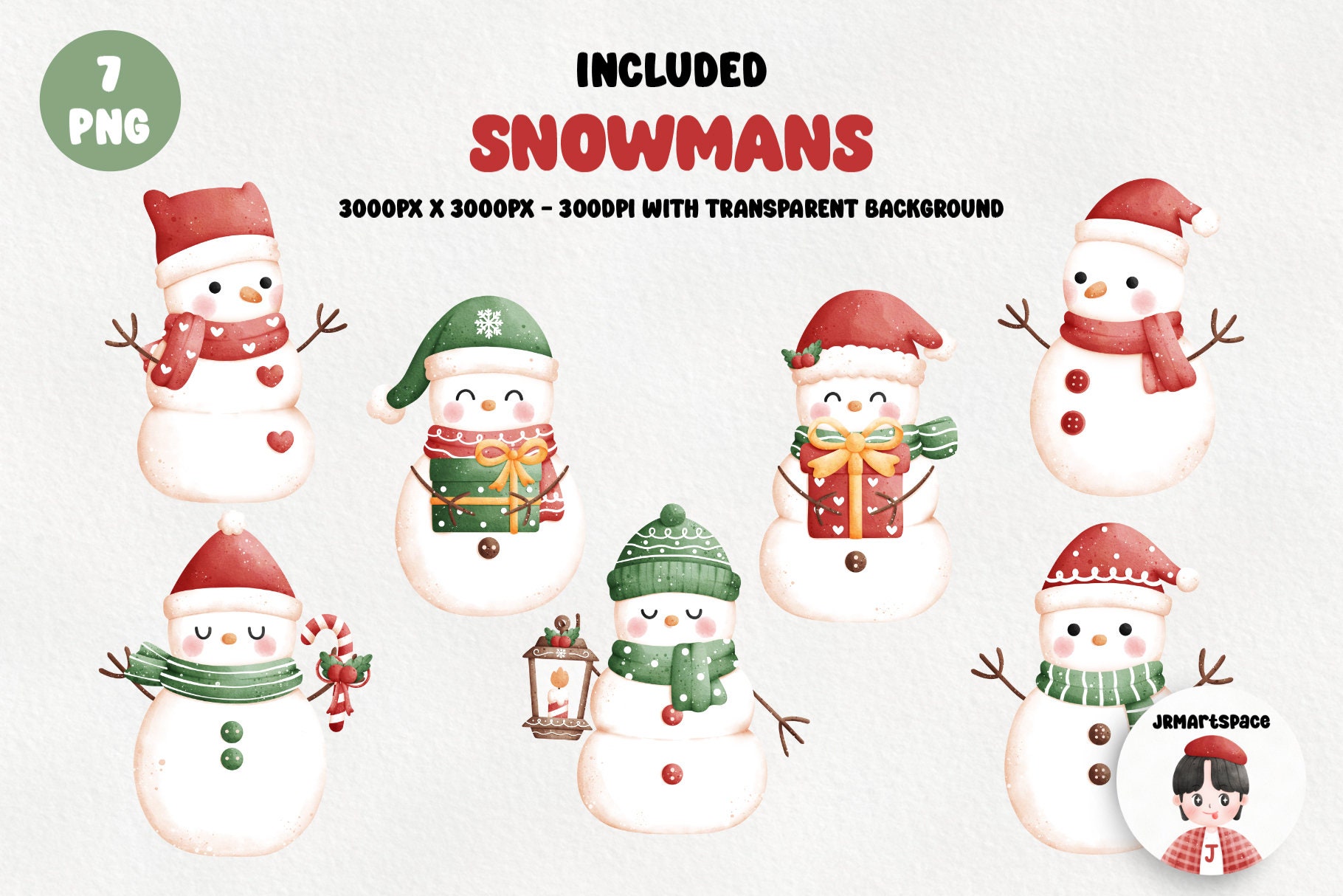 Merry Christmas Watercolor Clipart, Christmas Watercolor Clipart ...