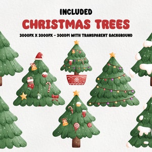 Merry Christmas Watercolor Clipart, Christmas Watercolor Clipart ...