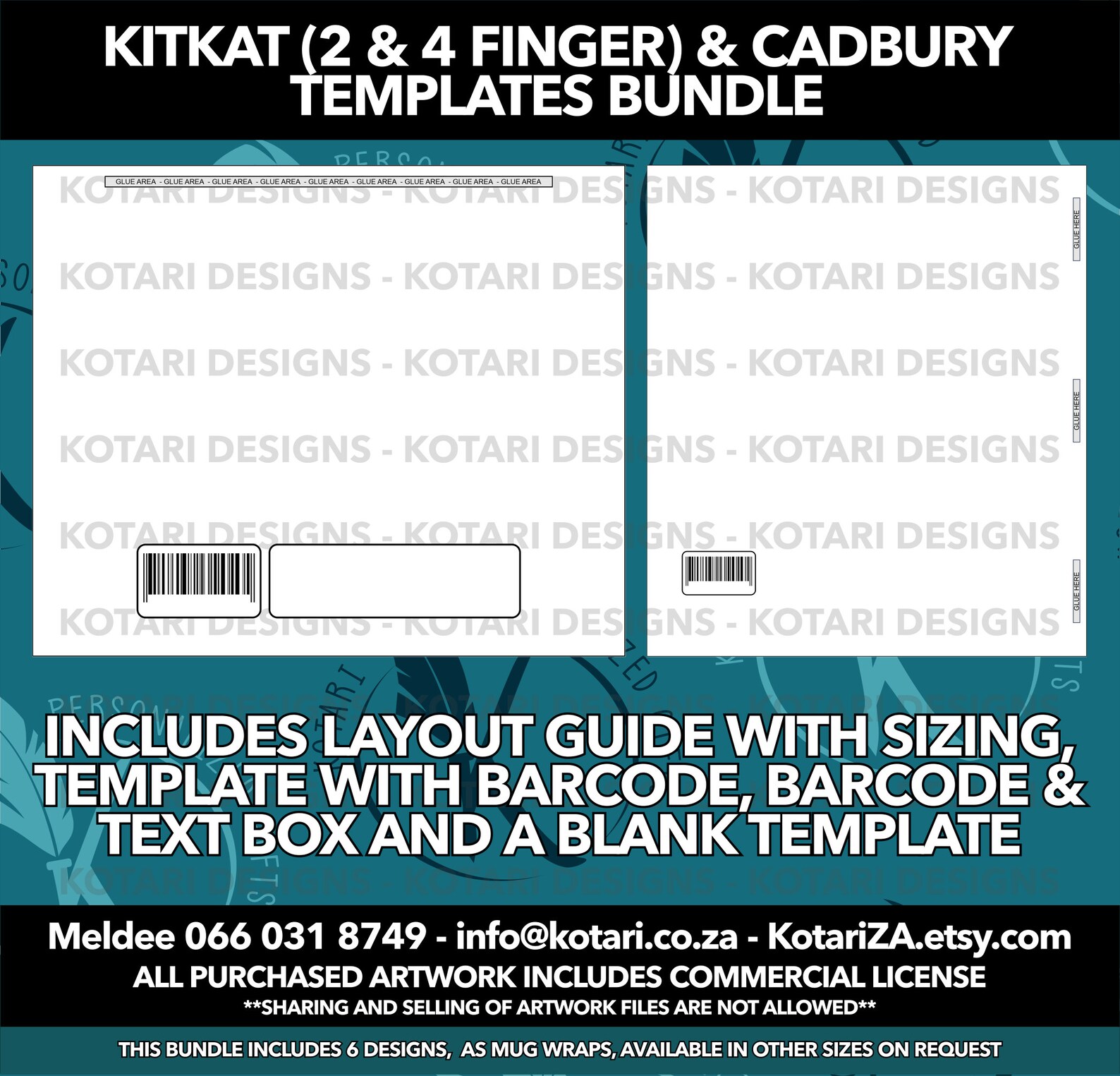 Chocolate 2 and 4 Finger TEMPLATES Choc Slab 80gsm TEMPLATE - Etsy