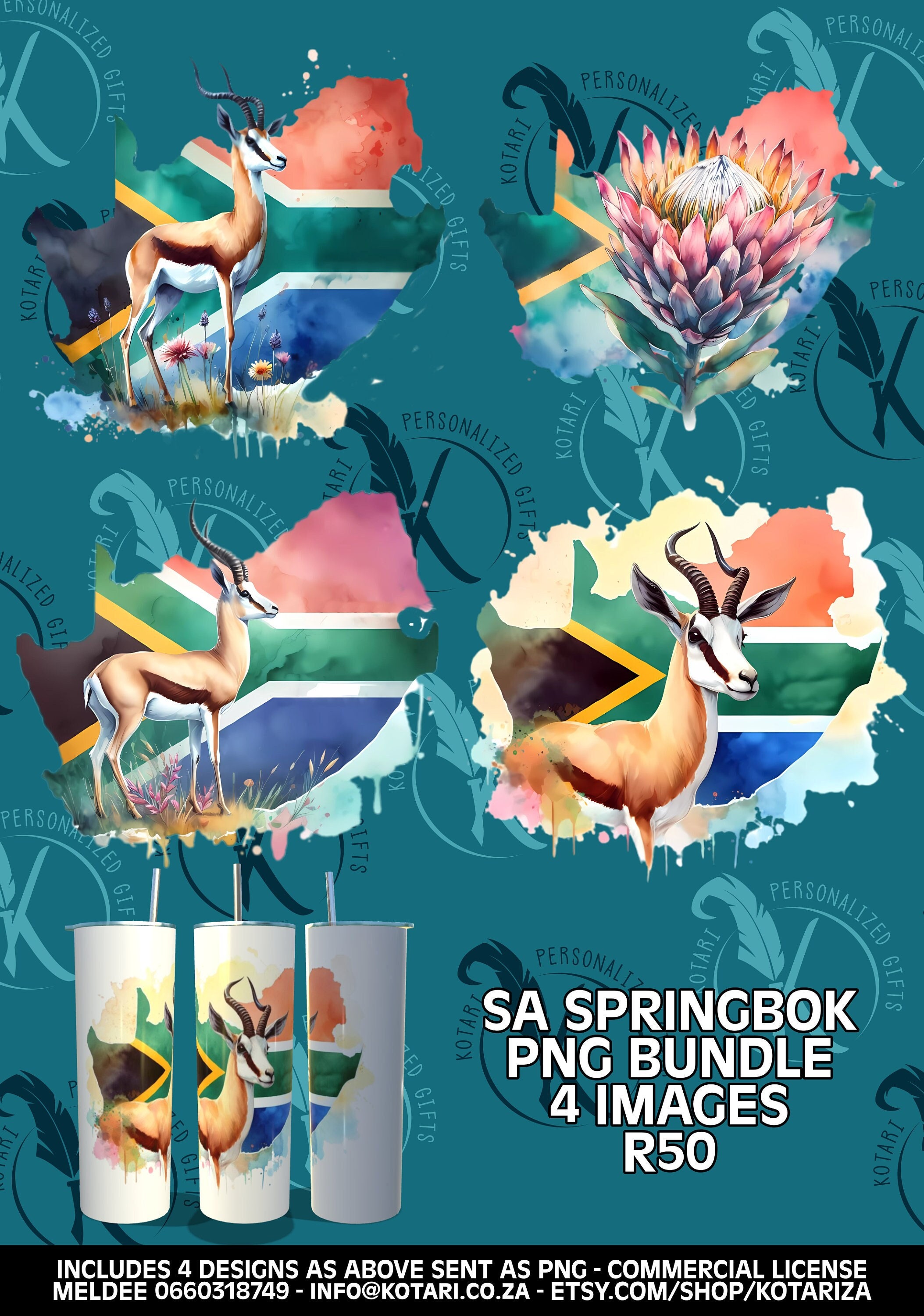 South African Springbok PNG Prints Transparent Commercial Use Proudly ...