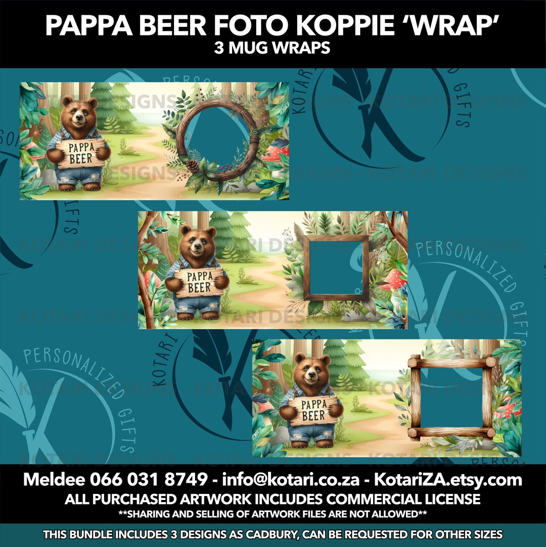Pappa Beer Foto Koppie Ontwerp - 3 Ontwerpe - Koppie Vir Pappa - Perfek ...