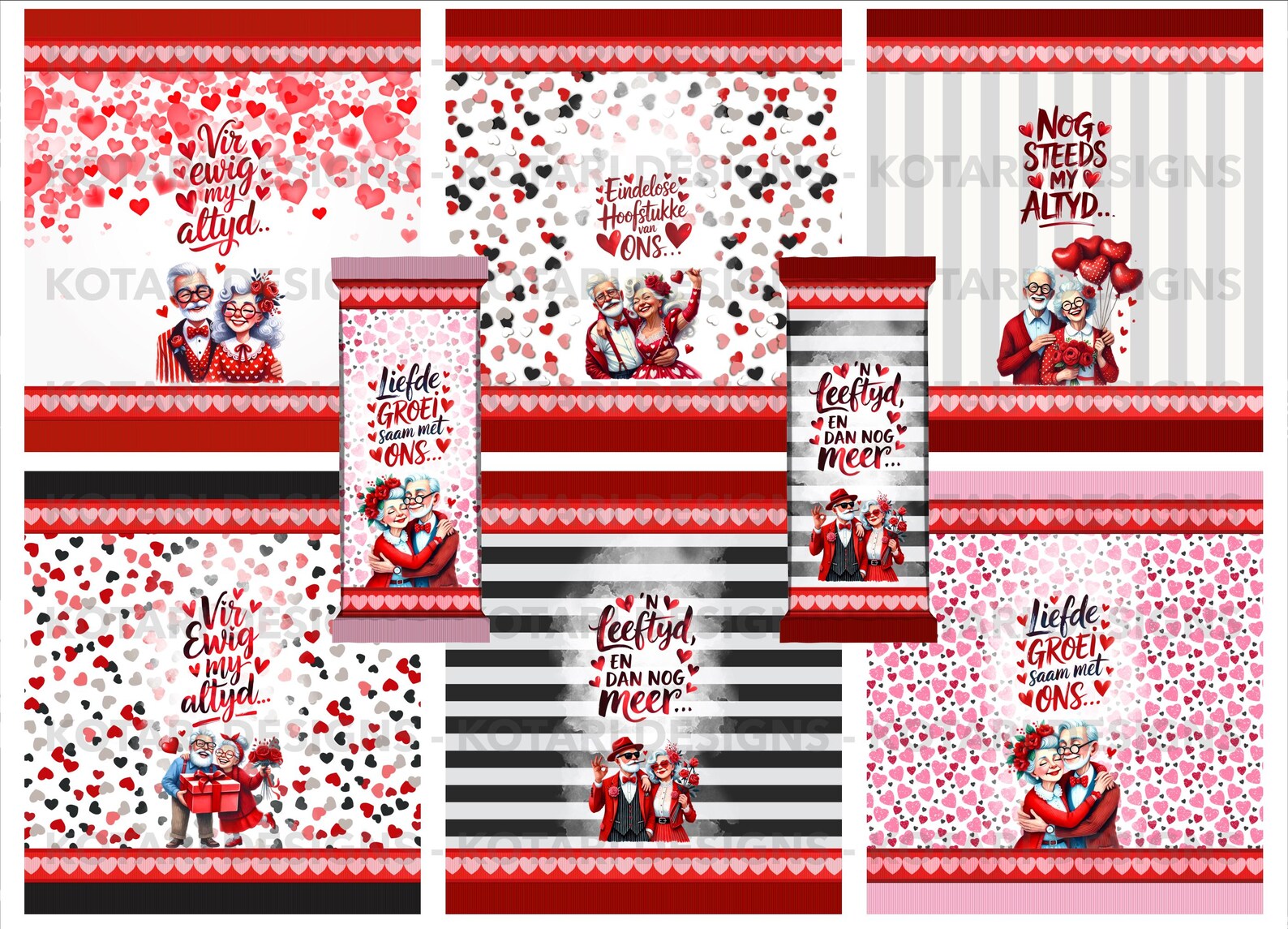 Afrikaans Valentine Chocolate Wrappers: Old Love Designs (PNG Images ...