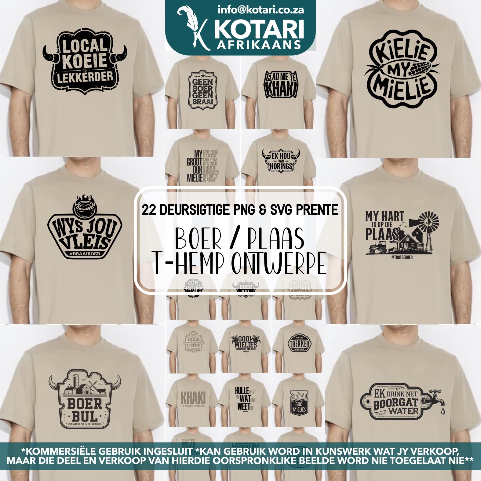Afrikaans Boer Plaas Snaakse T-hemp Ontwerp - PNG En SVG - Vector ...
