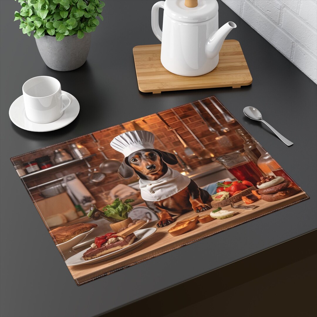 Chef Doxie Placemat Whimsical Dining Delight - Etsy