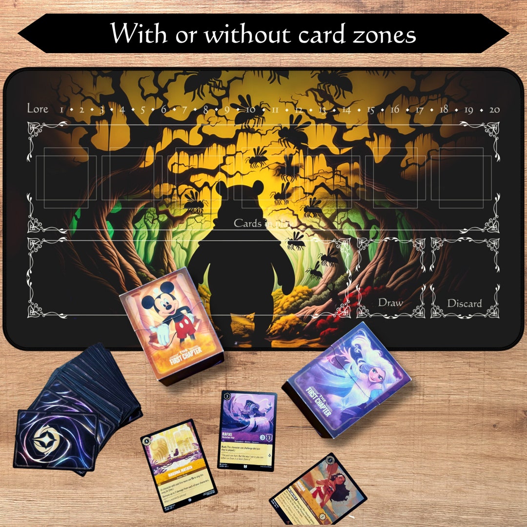 Lorcana Playmat With or Without Zoning | Evil Bee Bear | TCG Playmat | Trading Card Game Playmat ...
