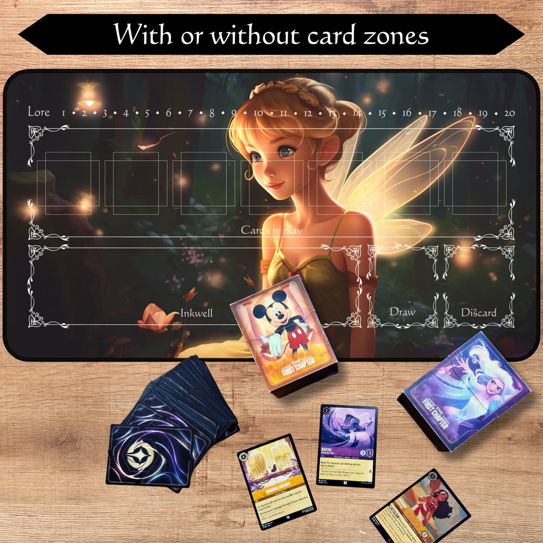 Lorcana Playmat With or Without Zoning Fairy TCG Playmat Trading Card Game Playmat 12x22 and ...