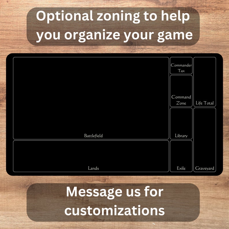 MTG Playmat 24x14 Inch Demon Sphinx Optional Zoning TCG Play Mat Magic ...