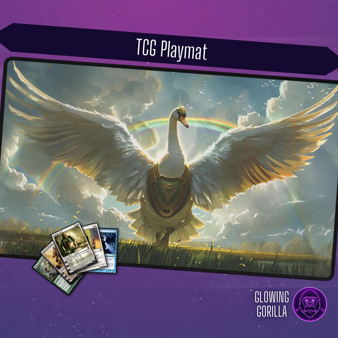 MTG Playmat Salvation Swan, 24x14 Inch, Optional Zoning,tcg Play Mat ...