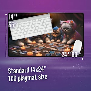 MTG Playmat | 24x14 Inch | the Round Table | Optional Zoning | TCG Play ...