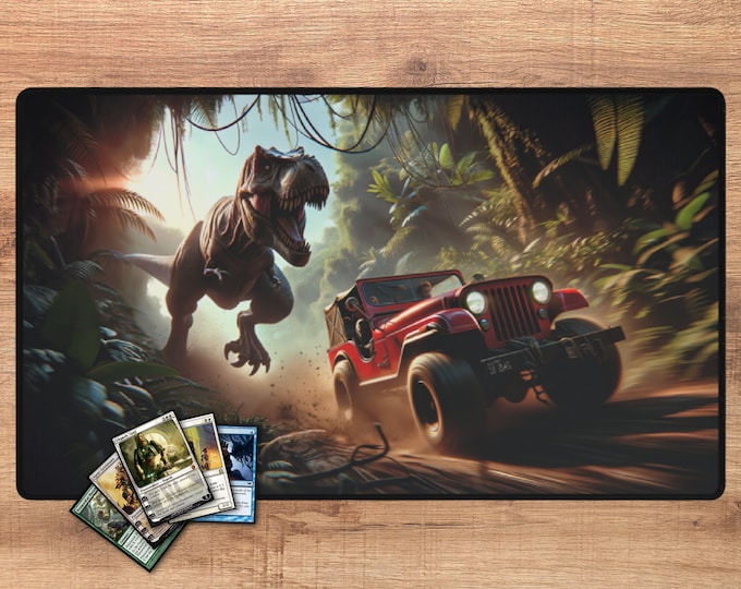 Dinosaurs Life Playmat Magic the Gathering 24x14 Tribe Archetype Custom ...