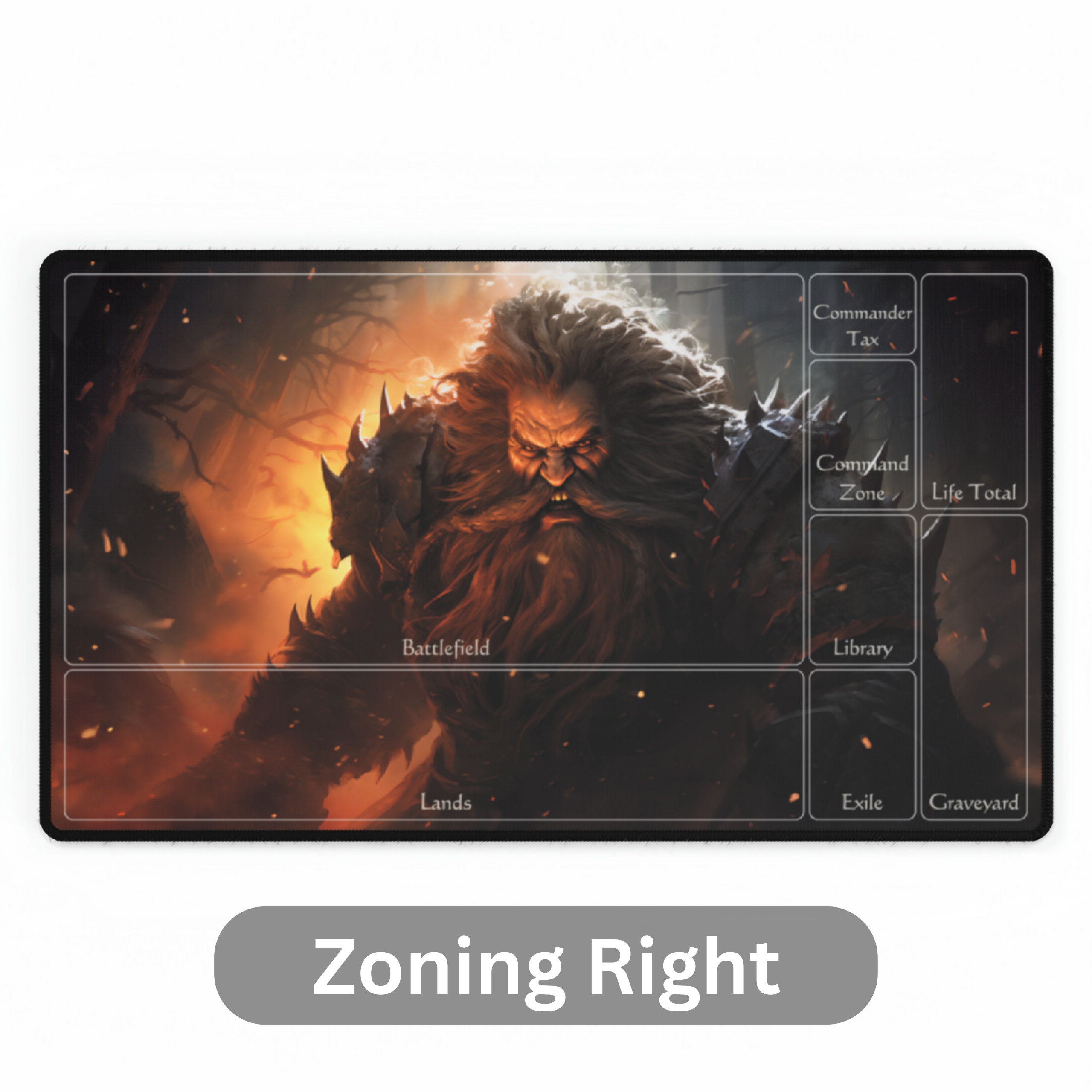 MTG Playmat | 24x14 Inch | Dwarf Berserker | Optional Zoning | TCG Play ...