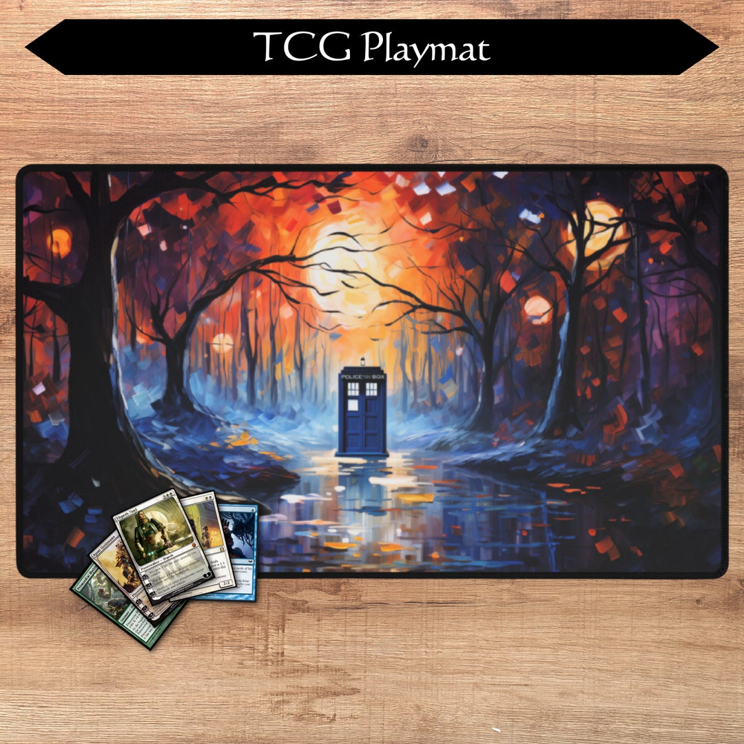 MTG Playmat | 24x14 Inch | Tardis Police Box 2 | Optional Zoning | TCG ...
