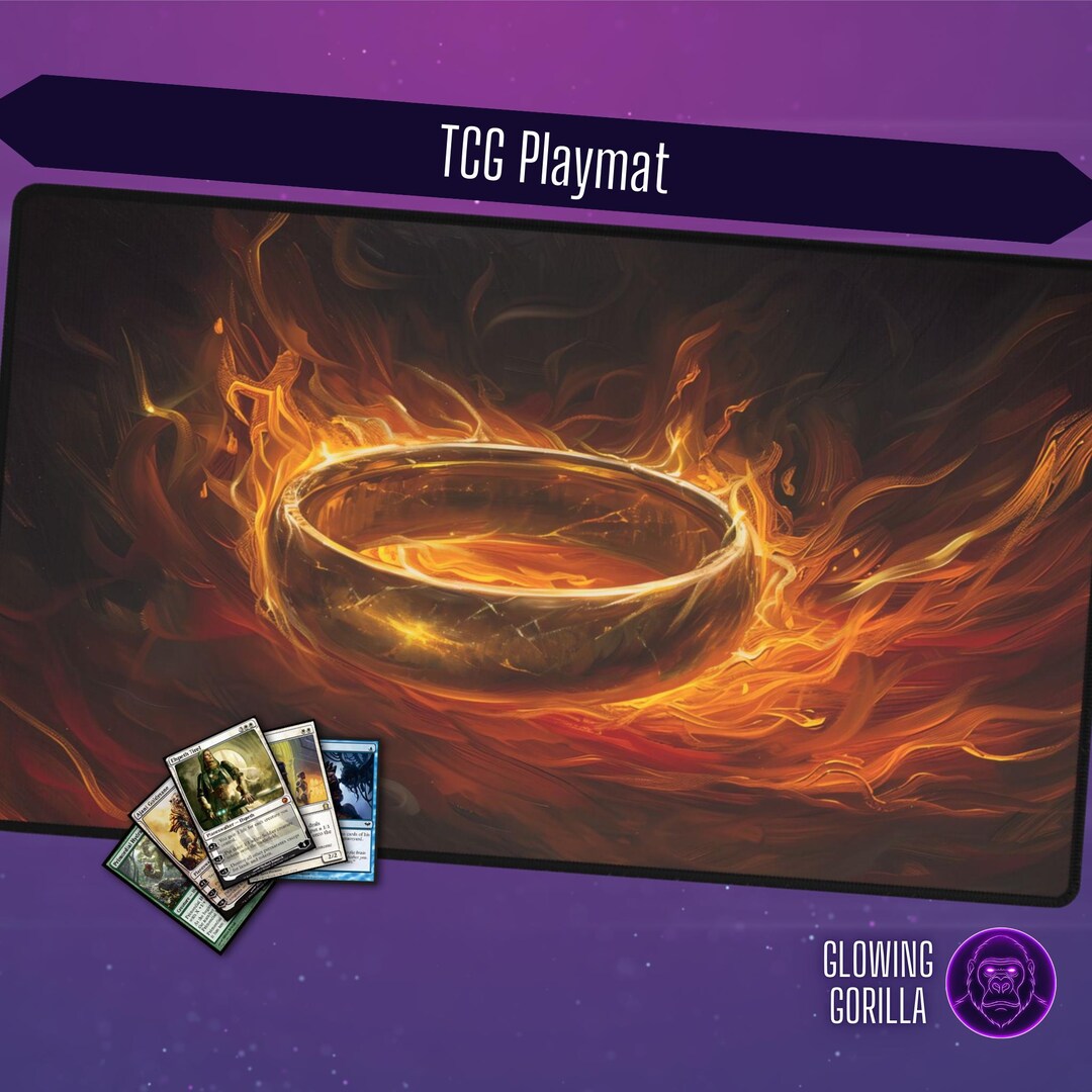 MTG Playmat Lotr to Rule Them All, 24x14 Inch, Optional Zoning,tcg Play ...