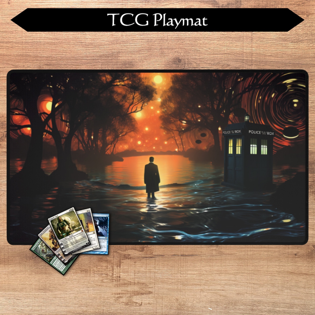 MTG Playmat | 24x14 Inch | Dr Who Tardis Police Box | Optional Zoning ...
