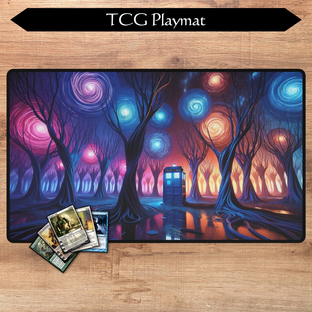 MTG Playmat | 24x14 Inch | Tardis Police Box | Optional Zoning | TCG ...