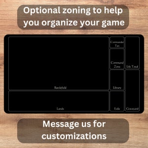 MTG Playmat 24x14 Inch the Round Table Optional Zoning TCG Play Mat ...