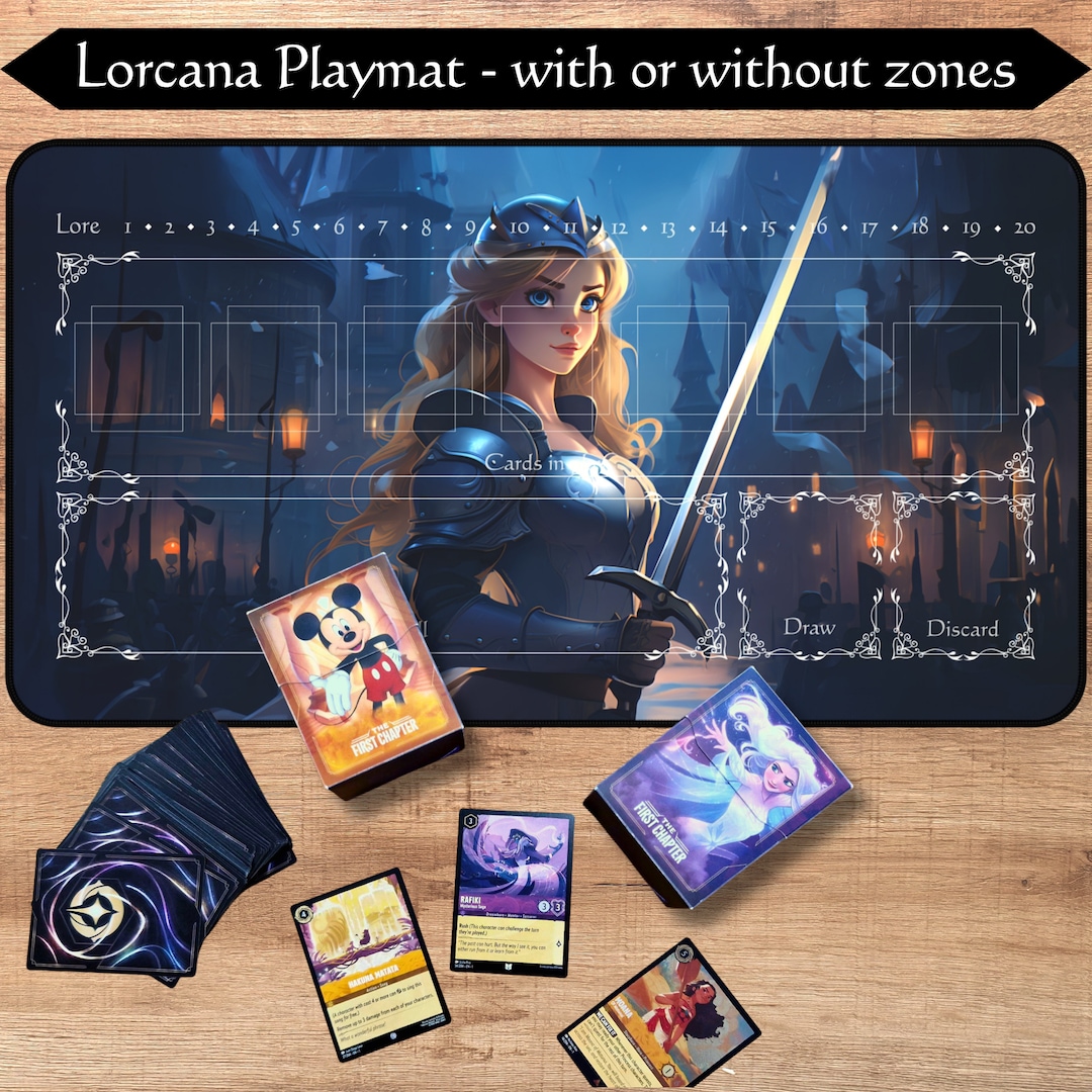 Lorcana Playmat With or Without Zoning | Stouthearted Cinderella | TCG ...