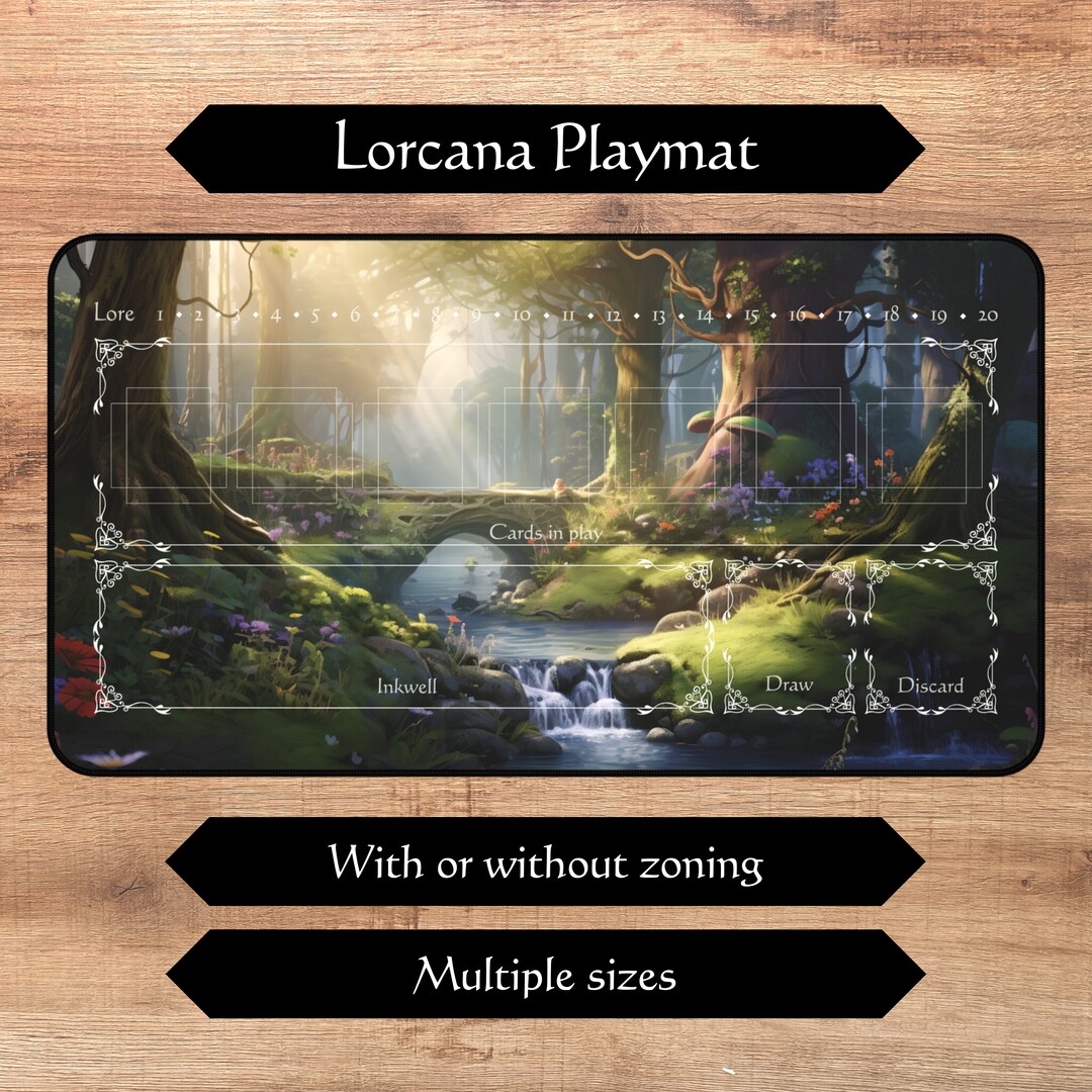 Lorcana Playmat | Forest | TCG Playmat | Trading Card Game Playmat ...