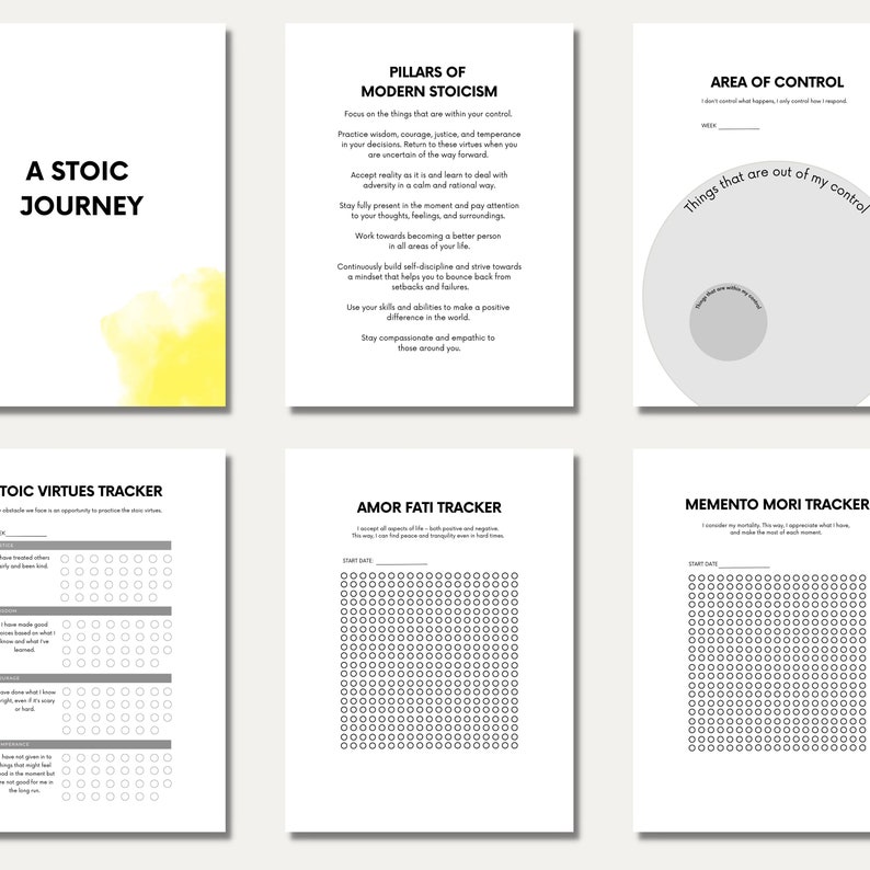 Stoic Journal and Habit Trackers / Printable / Instant Download / A4 ...