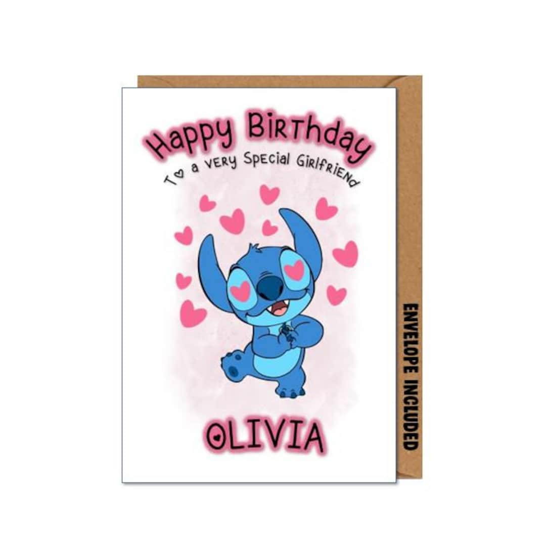 Personalised Lilo & Stitch Birthday Card Disney Son Daughter Grandson ...
