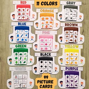 Color Matching Activities, Color Sorting Game, Toddler Busy Book ...