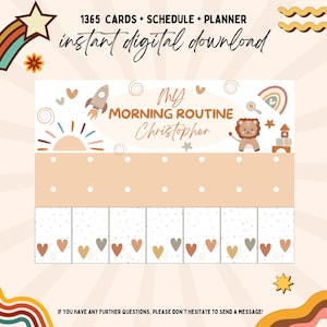EDITABLE Daily Routine Cards, Visual Schedule, Toddler Routine Chart ...