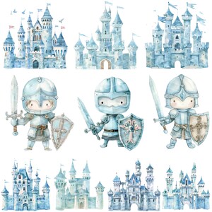 Blue Prince Clipart Bundle, King Castle Clipart Little Kingdom, Little ...