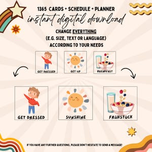 EDITABLE Daily Routine Cards, Visual Schedule, Toddler Routine Chart ...