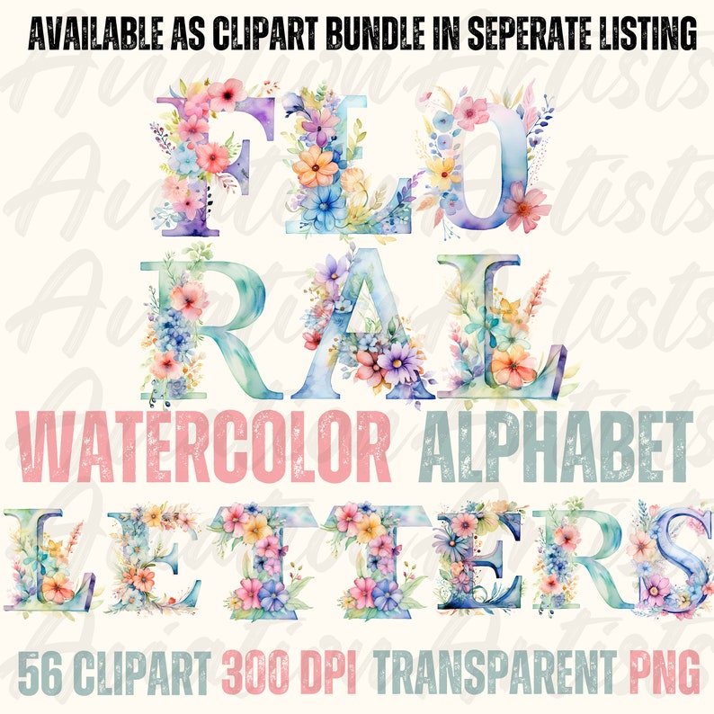 Floral Watercolor Numbers 30 Letters, Watercolor Floral Numbers Png ...