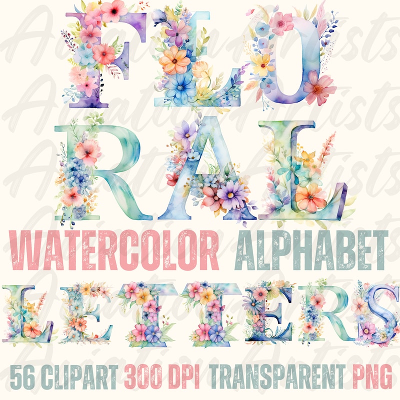 Wedding Alphabet Watercolor - Etsy