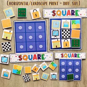 Shapes Matching Activities, Shapes Sorting Game, Shapes Sorting ...