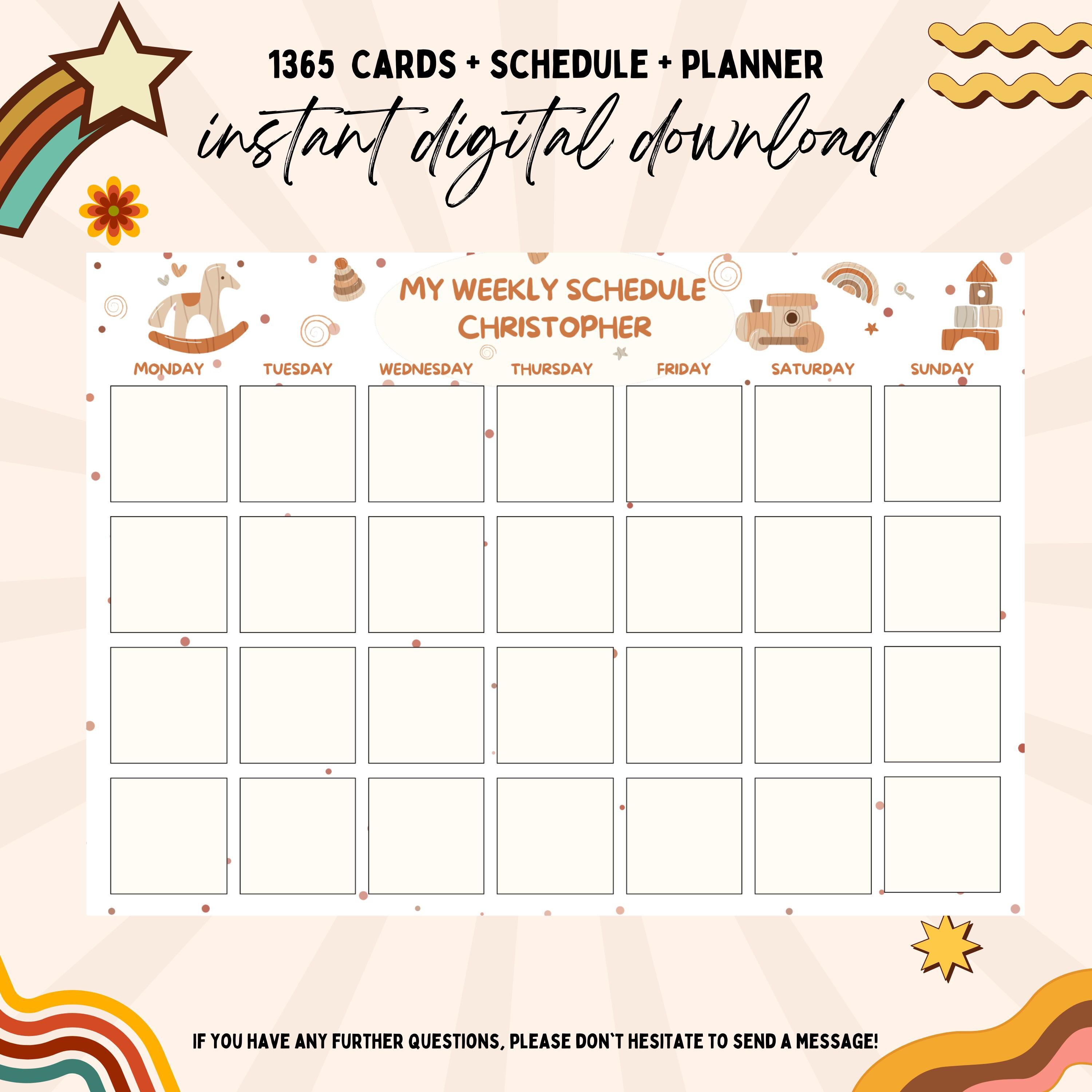 EDITABLE Daily Routine Cards, Visual Schedule, Toddler Routine Chart ...