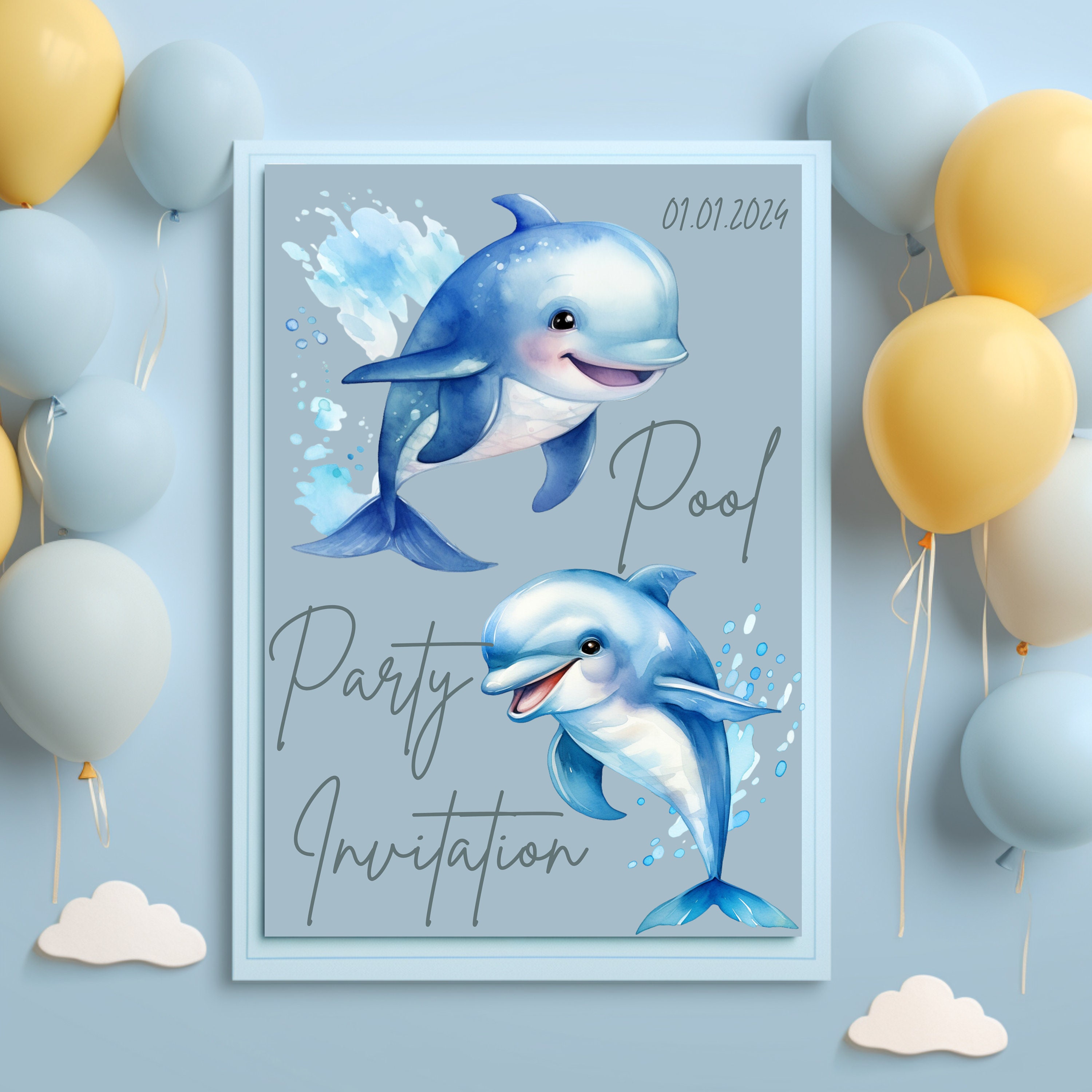 Watercolor Whales & Dolphins Clipart Sea Animals Watercolor - Etsy