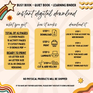 Printable Quiet Book for Toddler, Toddler Learning Binder, Toddler Busy ...