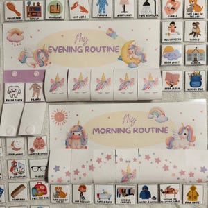 Kids Flip Routine Chart, Morning & Bedtime Routine Chart, Evening ...