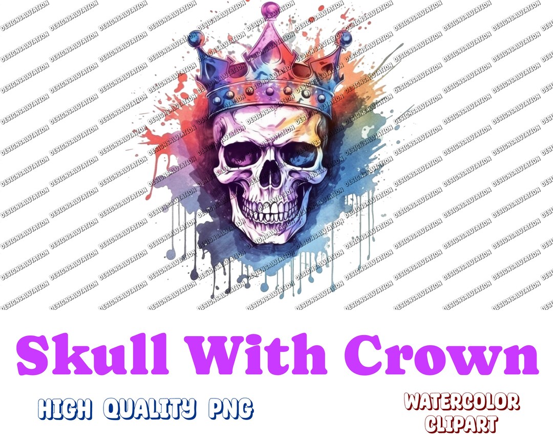 Skull Crown PNG Skull Portrait Skull Illustration Skull Sublimation ...