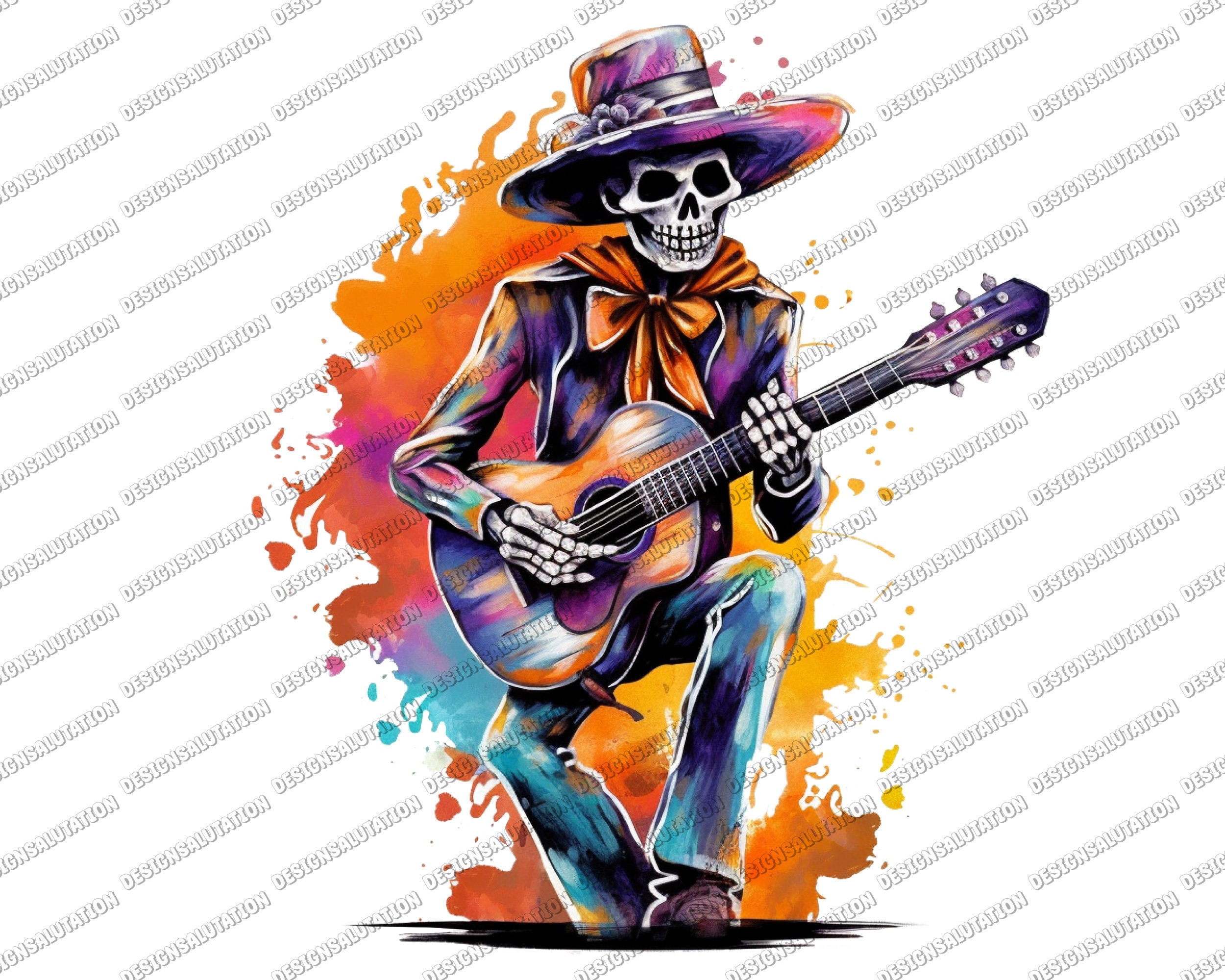 Rockstar Skeleton PNG Rockstar Portrait Skeleton - Etsy