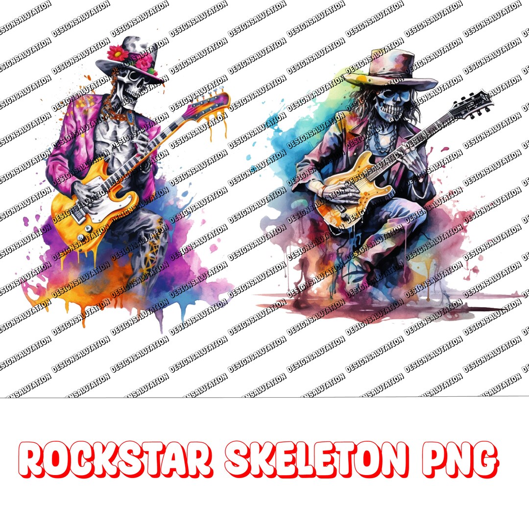 Rockstar Skeleton PNG , Rockstar Skeleton, Rockstar Skeleton Art ...
