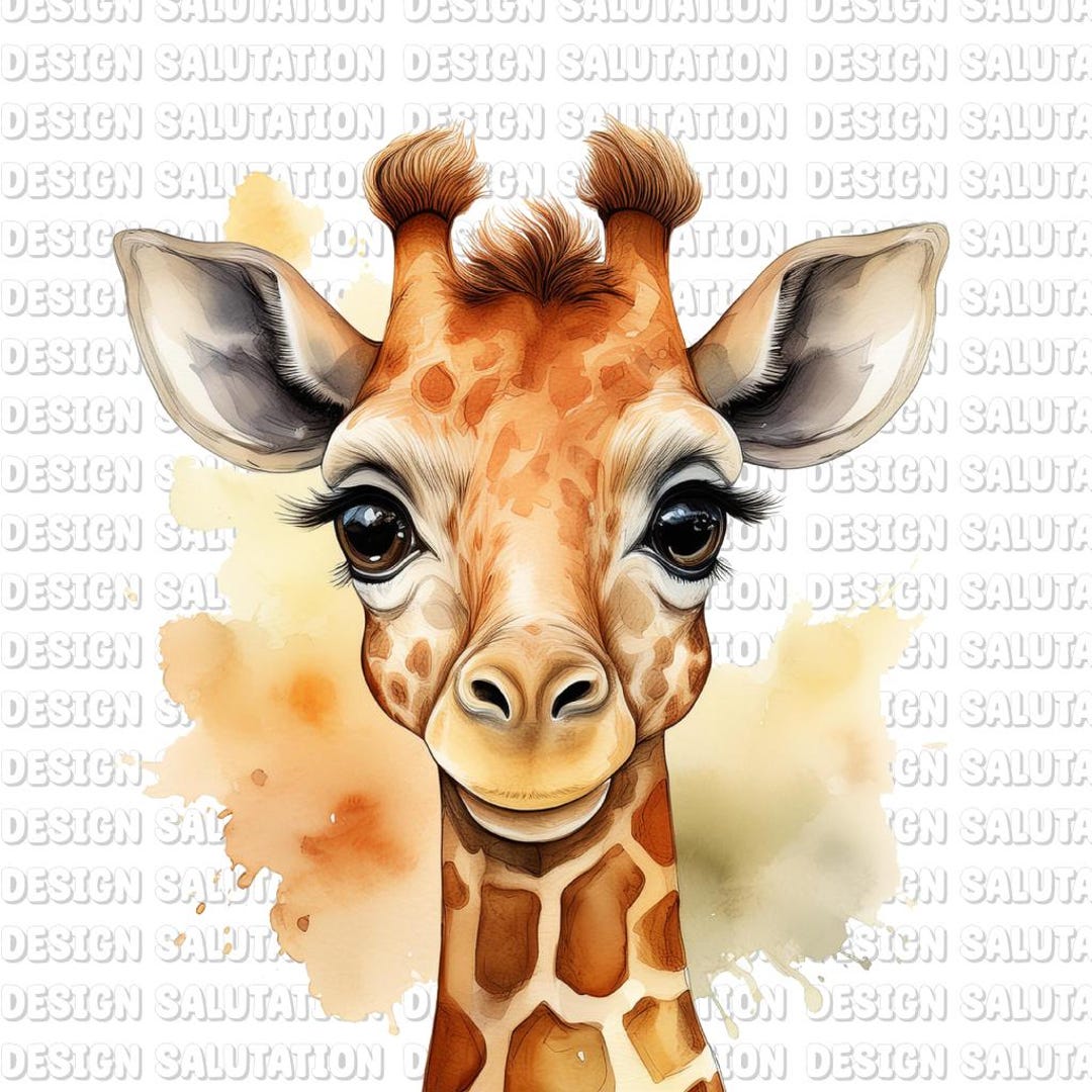 Bundle of 8 Cute Giraffe Clipart Digital Download Card Making, Clip Art ...