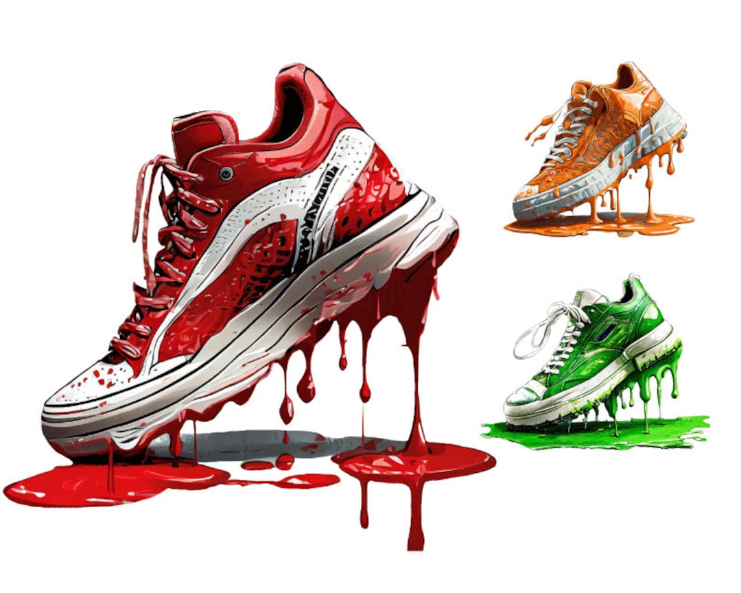 Dripping Sneakers Png, Dripping Sneakers Clipart, Sublimation Design ...