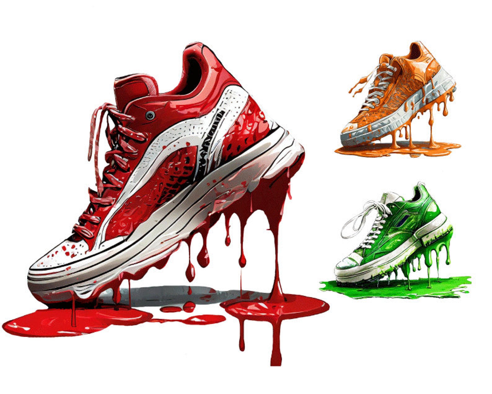 Dripping Sneakers Png, Dripping Sneakers Clipart, Sublimation Design ...