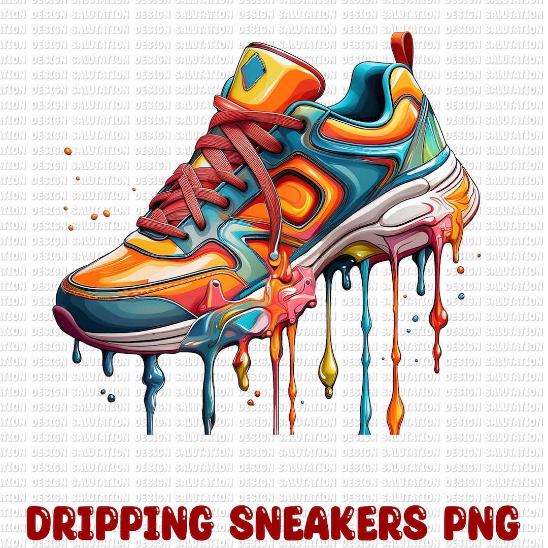 Dripping Sneakers Png Sublimation Design, Dripping Png, Sports Shoes ...