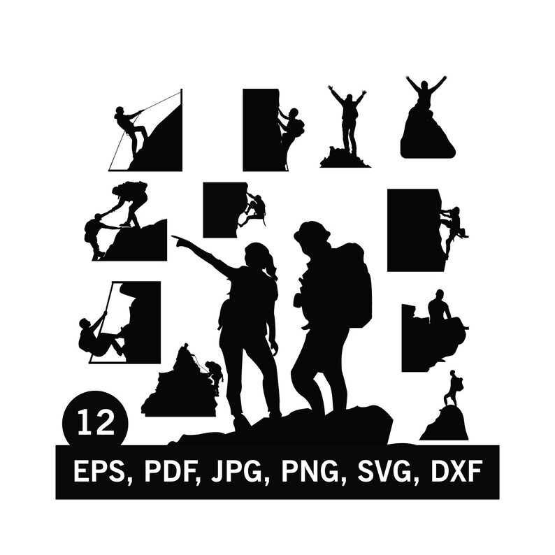 Mountain Climbing Bundle , Mountain Climbing SVG, Mountain Climbing Cut ...