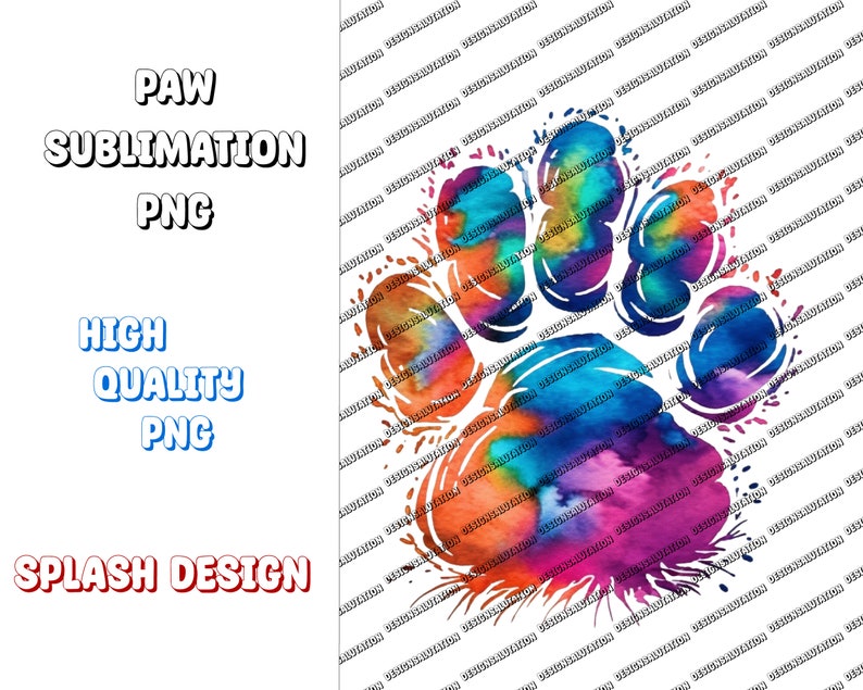 Dog Paw PNG Colorful Paw PNG Dog Paw Digital Download Dog - Etsy